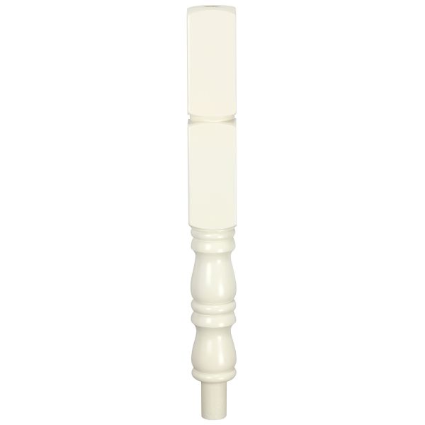 White Primed Double Block Newel Post | Jackson Woodturners