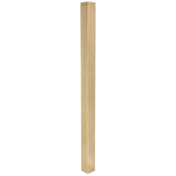 Oak Plain (Square) Newel Post with Shadow Cap 1500mm - Jackson Woodturners