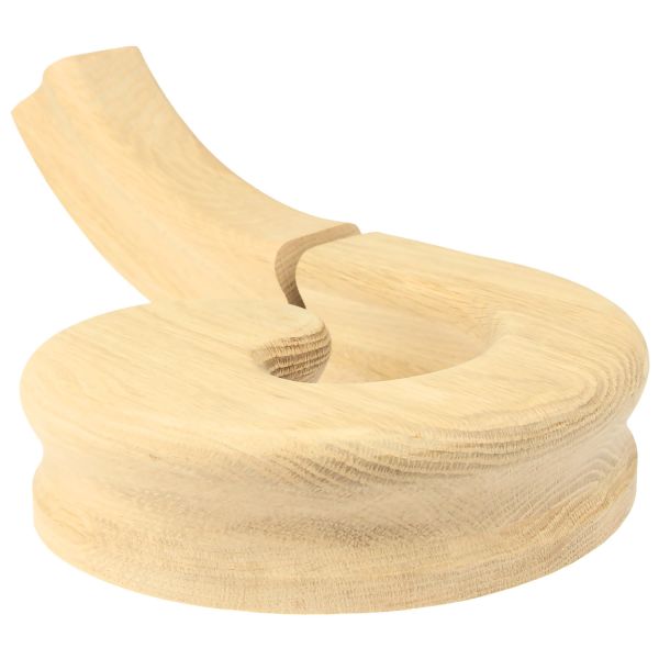 Pine Volute Handrail Left Hand Turn with Up Easing | Jackson Woodturners