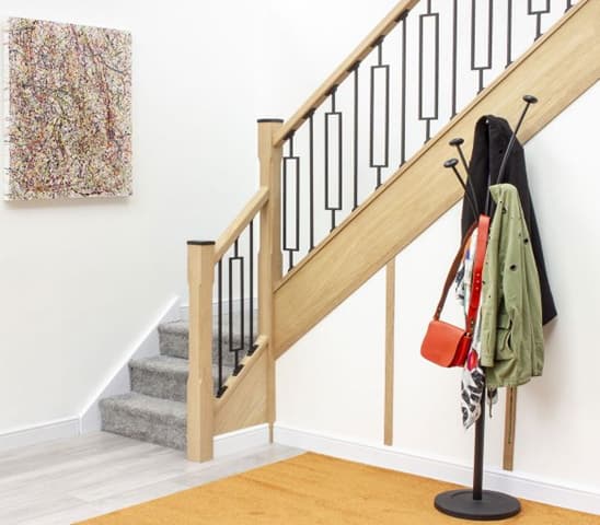 Steel Stair Spindles With Wood Accents Balusters, Balustrades And